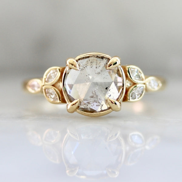 Aisling Round Rose Cut Diamond Ring - Gem Breakfast