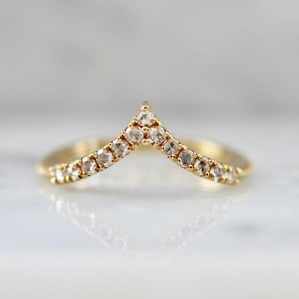 Eden Rose Cut Stacking Diamond Ring - Gem Breakfast