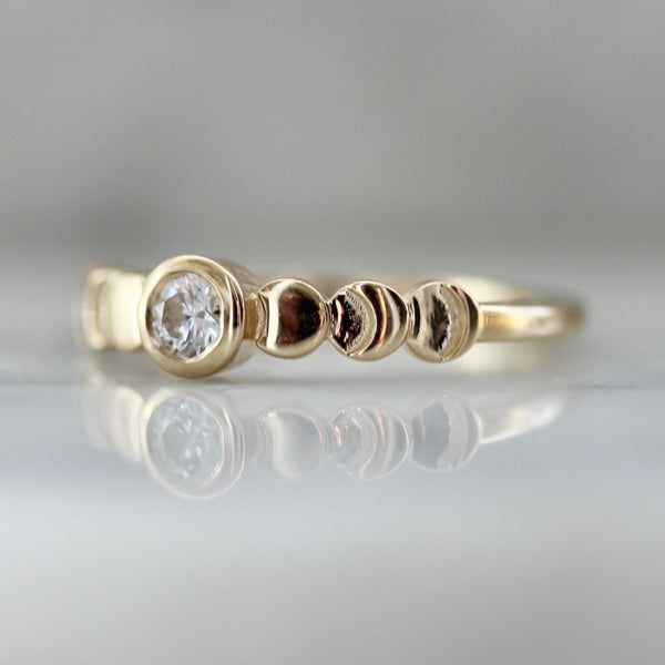 Moon Phase Diamond Ring - Gem Breakfast