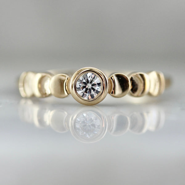 Moon Phase Diamond Ring - Gem Breakfast