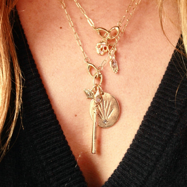 Open Hand Diamond Charm - Gem Breakfast