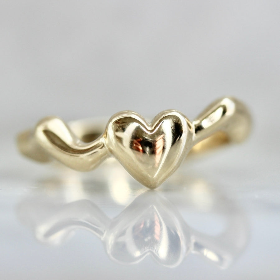 We Clicked Gold Heart Band - Gem Breakfast